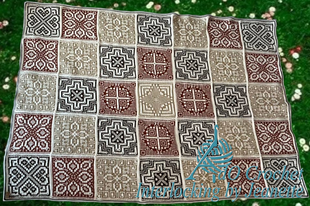 Spring Flowers, 12 Afghan Squares DIGITAL File Only, US Terms, English ...