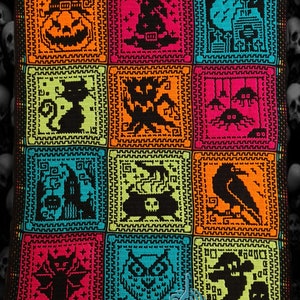 Halloweenies, 15 Afghan Squares for Halloween, DIGITAL PATTERN ONLY! - Etsy