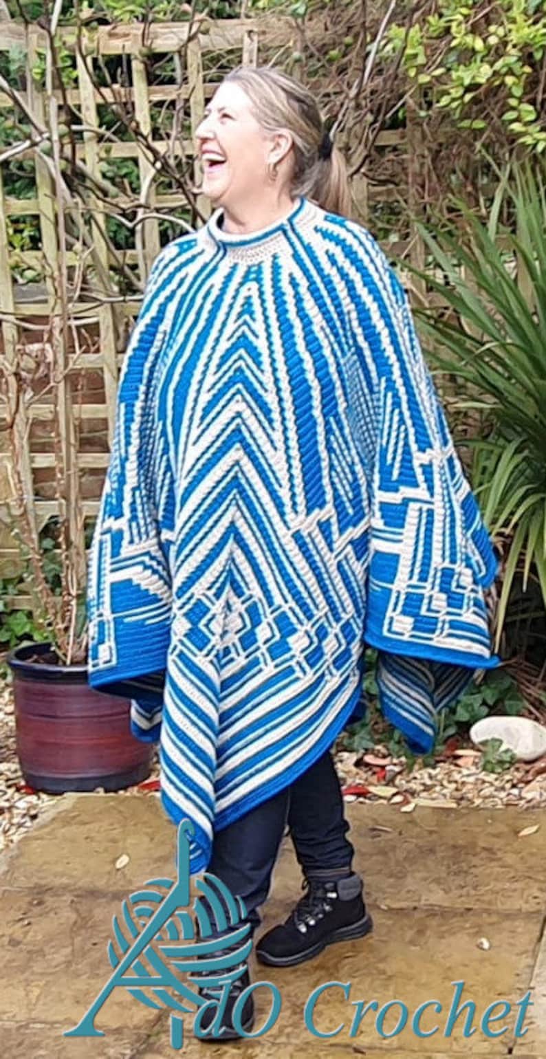 Art Deco Poncho Throw Digital Crochet Pattern - Etsy