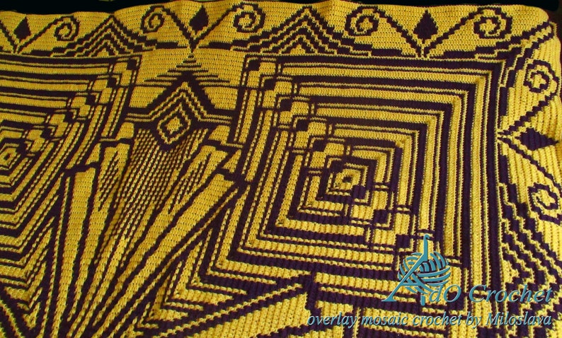 Art Deco Poncho Throw Digital Crochet Pattern - Etsy