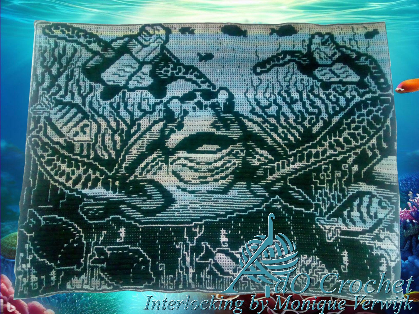 Sea Turtles, Digital Crochet Pattern for Overlay Mosaic and ...