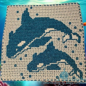 Seaworld, Digital Pattern for Overlay Mosaic and Interlockig Filet ...