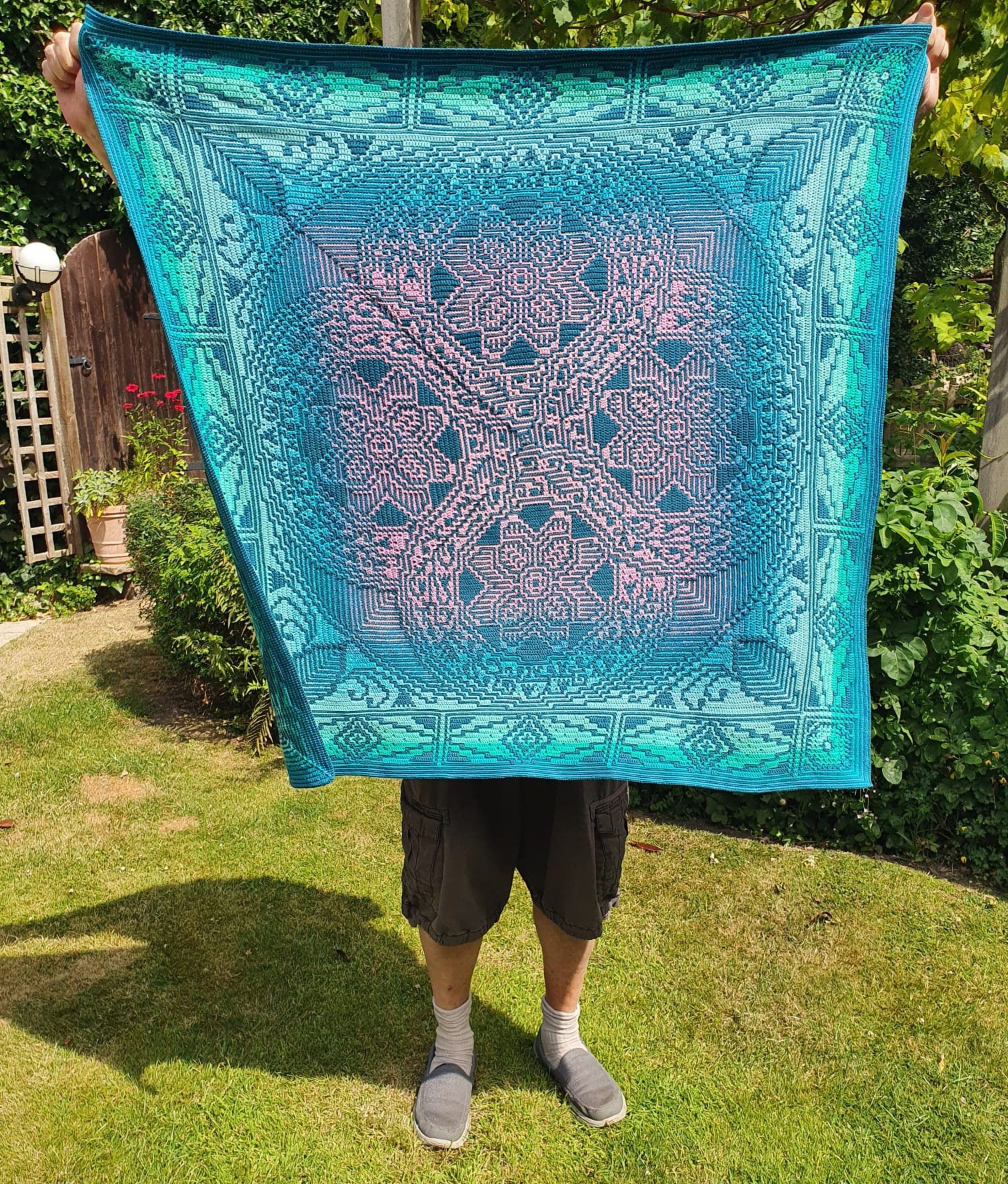 Roman Mosaic Square Overlay Mosaic Crochet in the Round From - Etsy