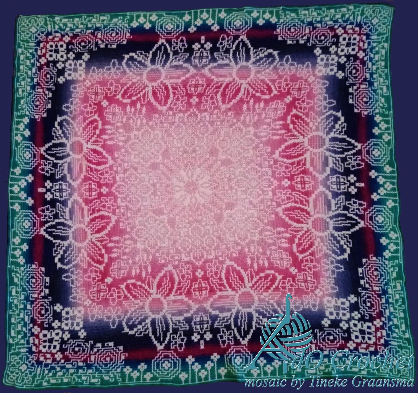 Ring of Flowers, Interlocking or Mosaic in the Round DIGITAL FILE, US ...