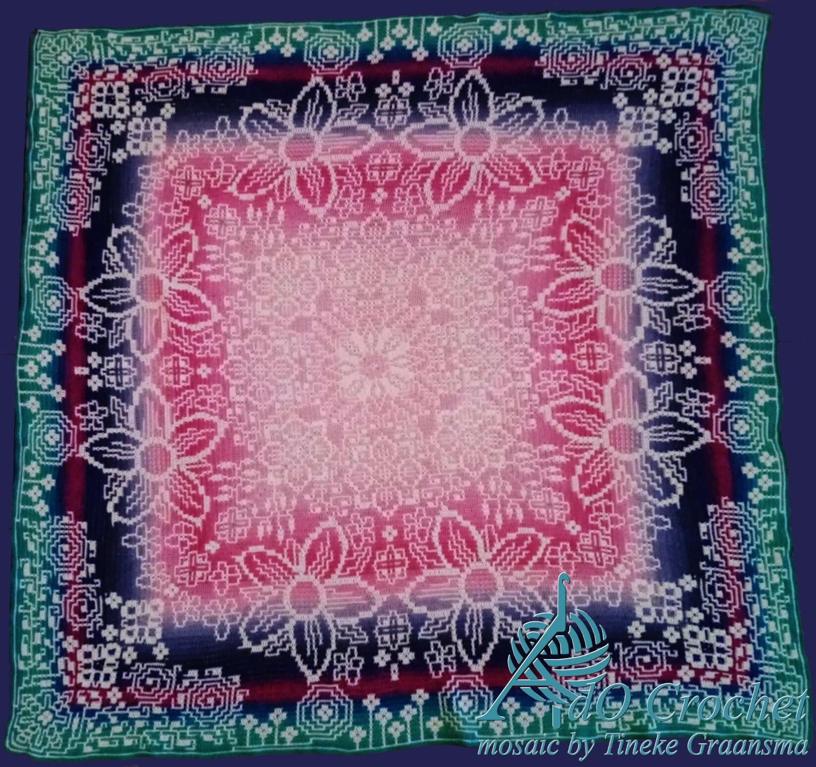 Ring of Flowers, Interlocking or Mosaic in the Round DIGITAL FILE, US ...