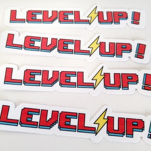 Level up Sticker | Waterproof Sticker for Laptop, Water Bottle, Phone ...