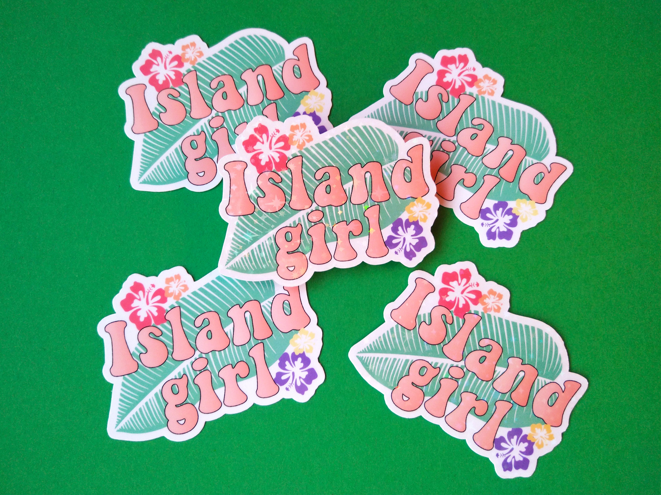 Island Girl Decal | Waterproof Sticker for Laptop, Water Bottle, Phone ...