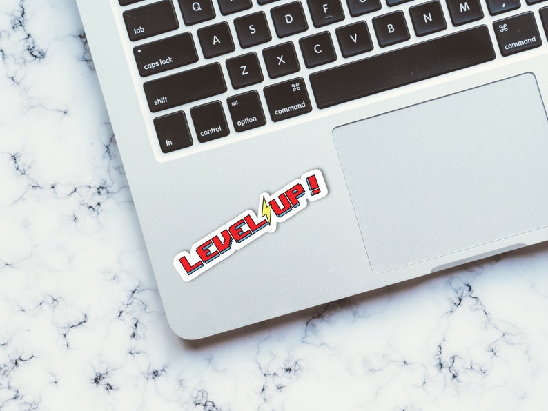 Level up Sticker Waterproof Sticker for Laptop, Water Bottle, Phone ...