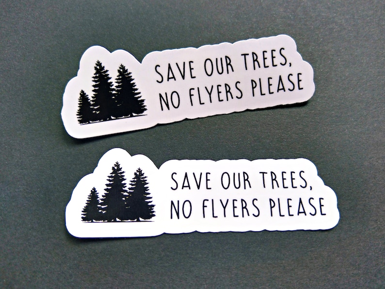 No Flyers Please Mailbox Decal | Waterproof Sticker for Mailbox - Etsy