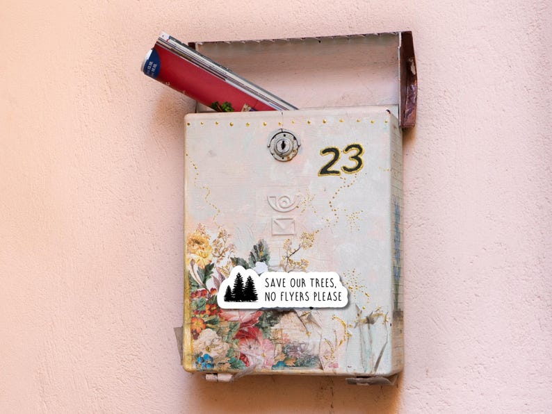 No Flyers Please Mailbox Decal | Waterproof Sticker for Mailbox - Etsy