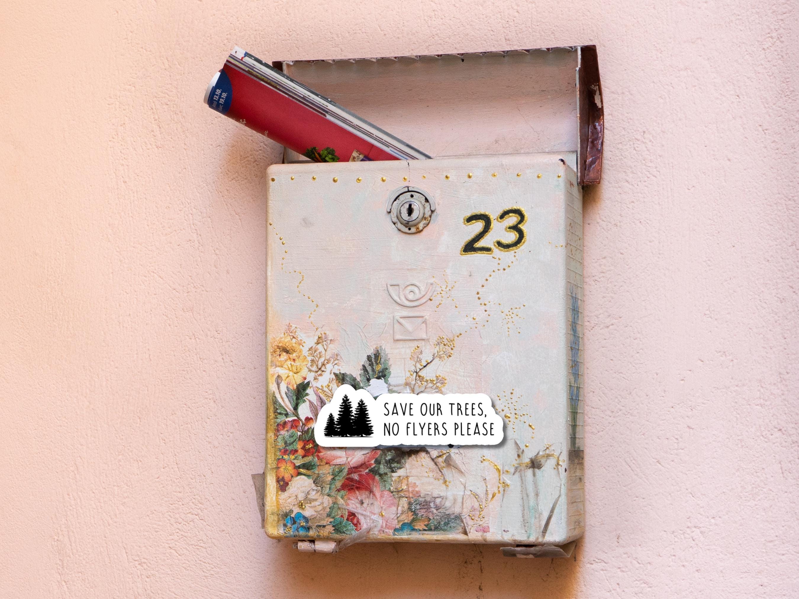 No Flyers Please Mailbox Decal | Waterproof Sticker for Mailbox - Etsy