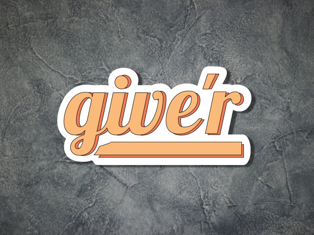 Give'r Sticker Waterproof Sticker for Laptop, Water Bottle, Phone Case ...