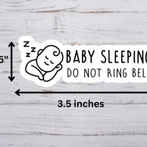 Baby Sleeping Door Decal | Waterproof Sticker for Front Door - Etsy