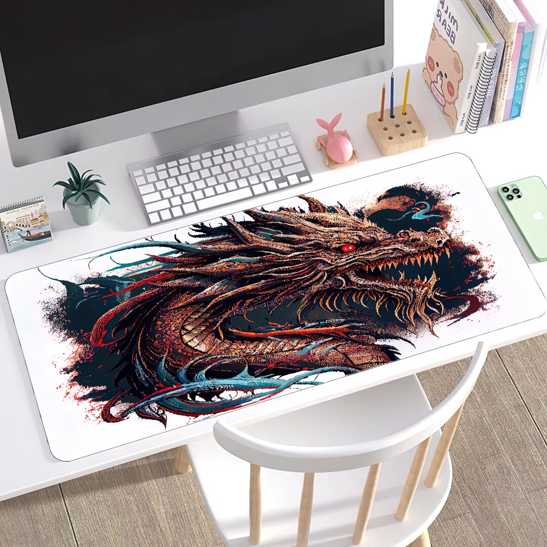 Chinese Dragon Desk Mat, XXL Dragon Mouse Pad, Oriental Gaming Mouse ...