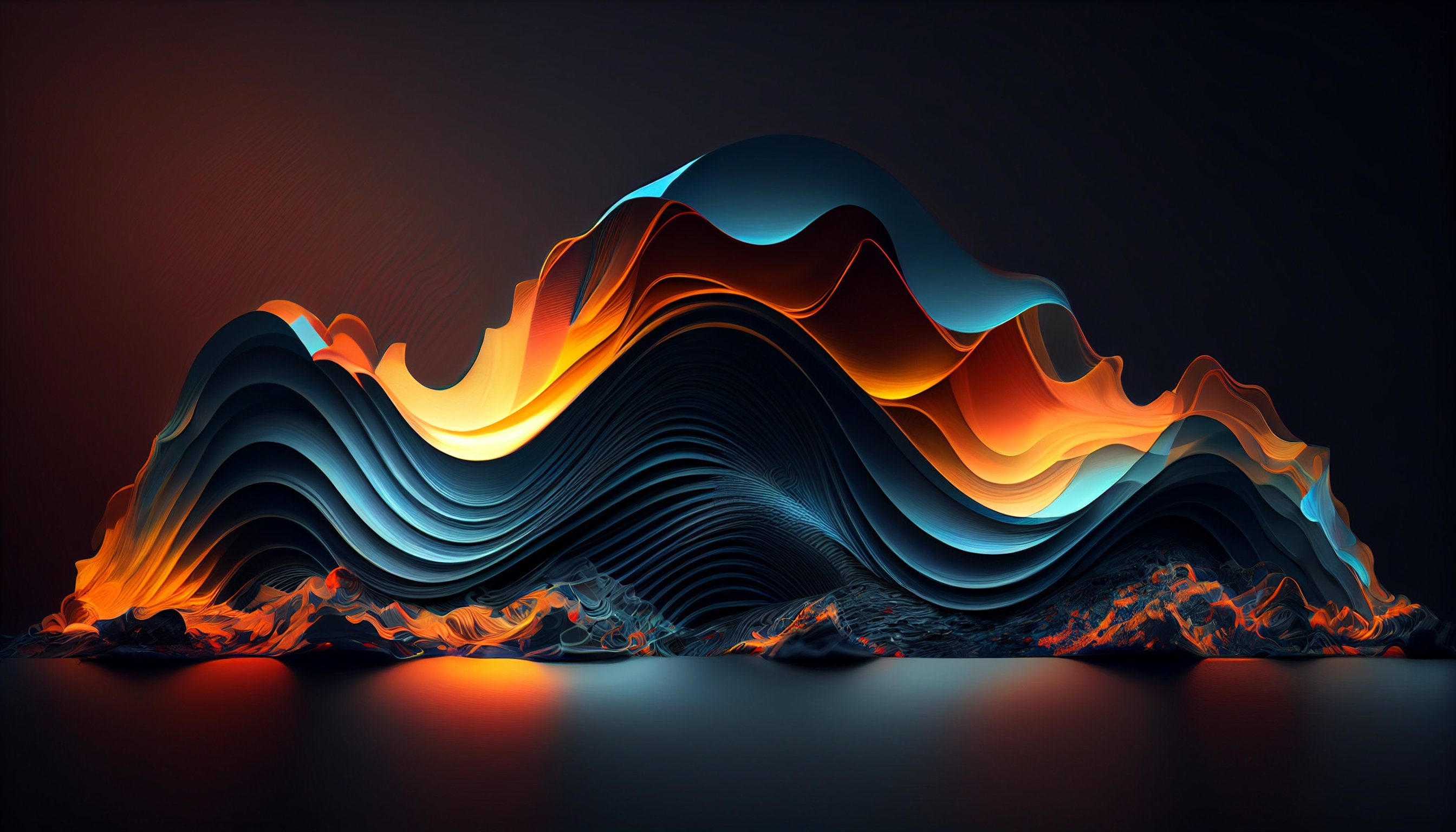 Dreamy 3D Abstract Printable Wallpaper: Artistic Swirls, Colorful Waves ...