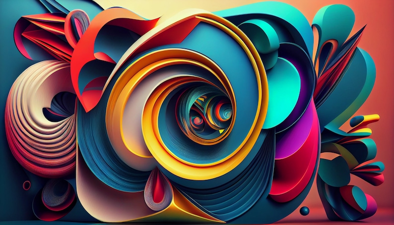 Abstract Printable Wallpaper Dreamy 3D | PNG 8K Background Digital ...