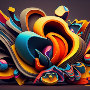 Abstract Printable Wallpaper Dreamy 3D | PNG 8K Background Digital ...