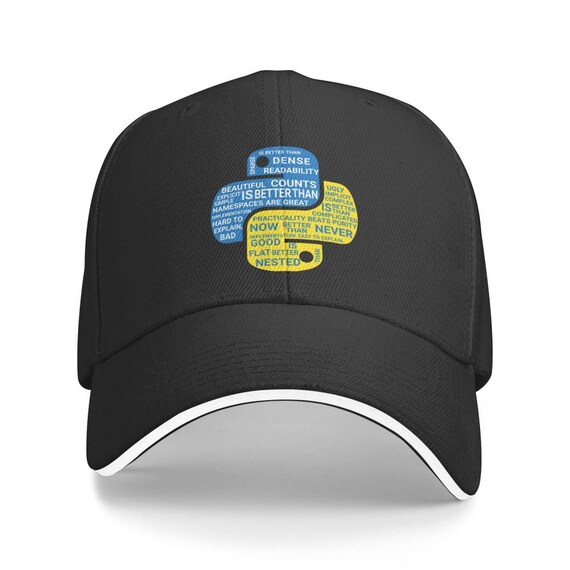 Python Programming Hat Python Coding Beach Cap Unisex Python Etsy