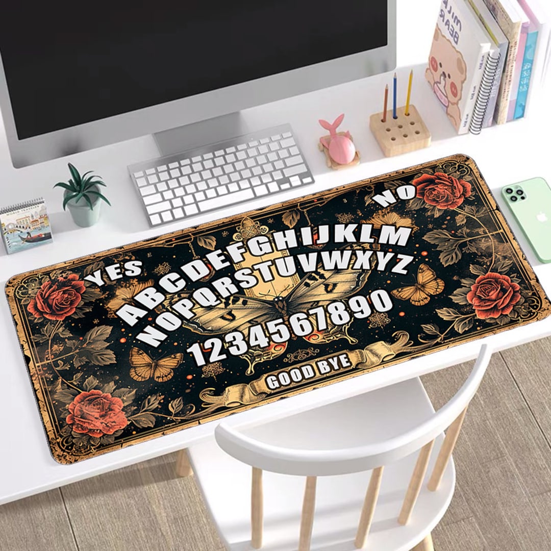 Vintage Ouija Board Mouse Pad | Mystical Spirit Board Desk Mat | Occult ...