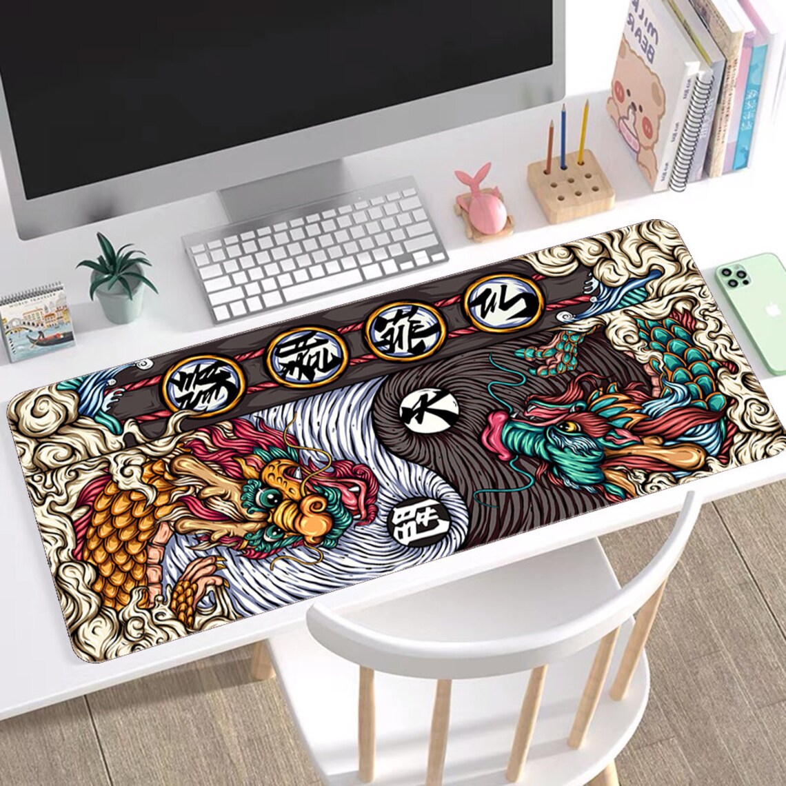 Chinese Dragon Gaming Mouse Pad, XXL Fantasy Desk Mat - Etsy