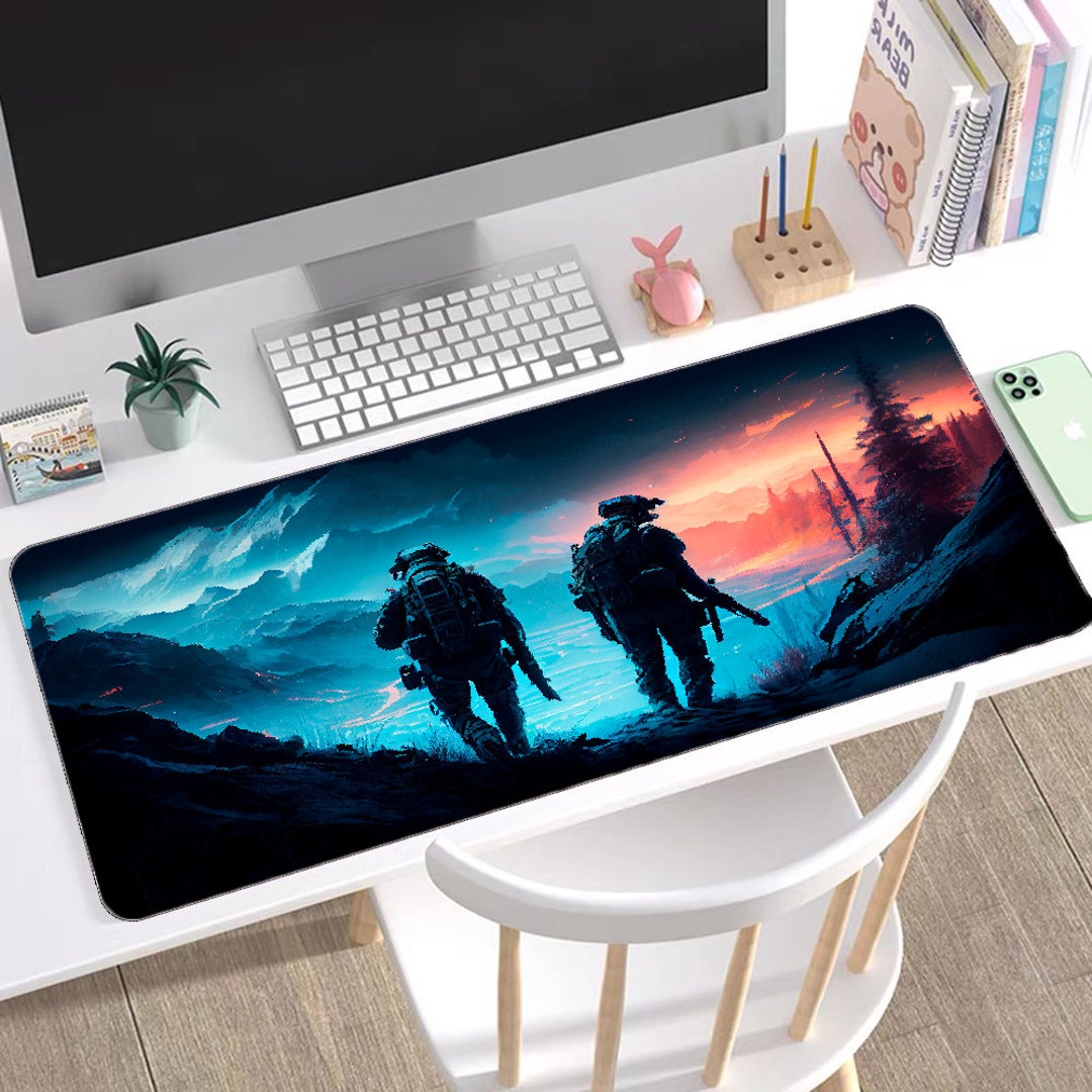 Bioluminescent Sniper Surrealism Gaming Mouse Pad, Anime Style Snipers ...
