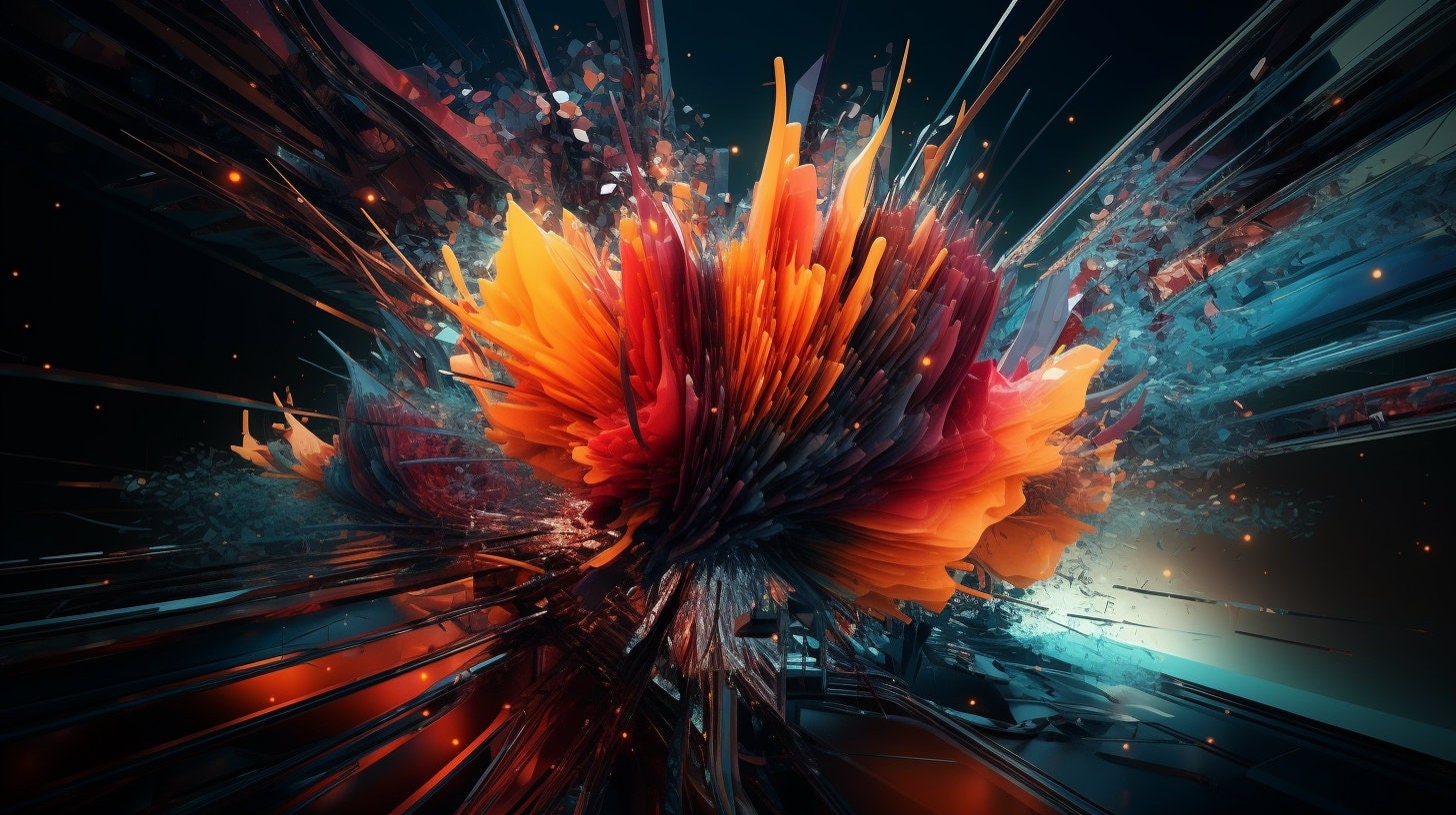 Dreamy 3D Abstract Printable Wallpaper: Artistic Swirls, Colorful Waves ...