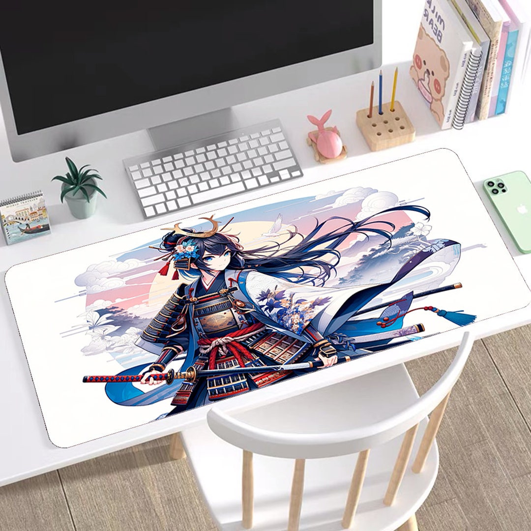 Samurai Warrior Anime Mouse Pad | Bushido Spirit Large Desk Mat ...