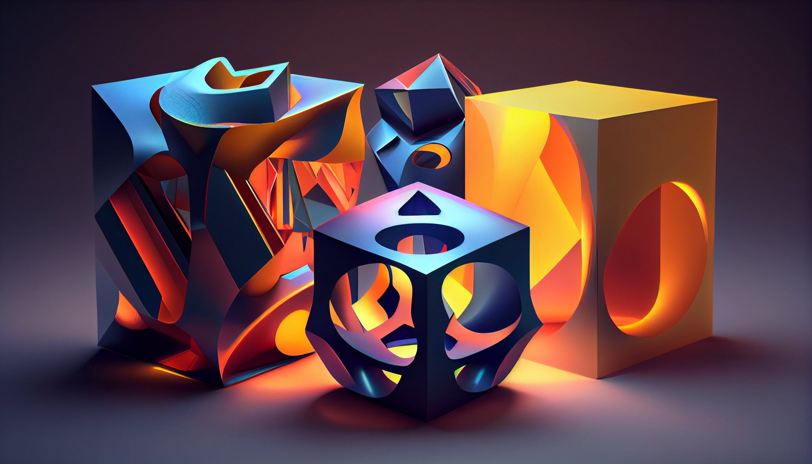 Dreamy 3D Abstract Printable Wallpaper: Artistic Swirls, Colorful Waves ...