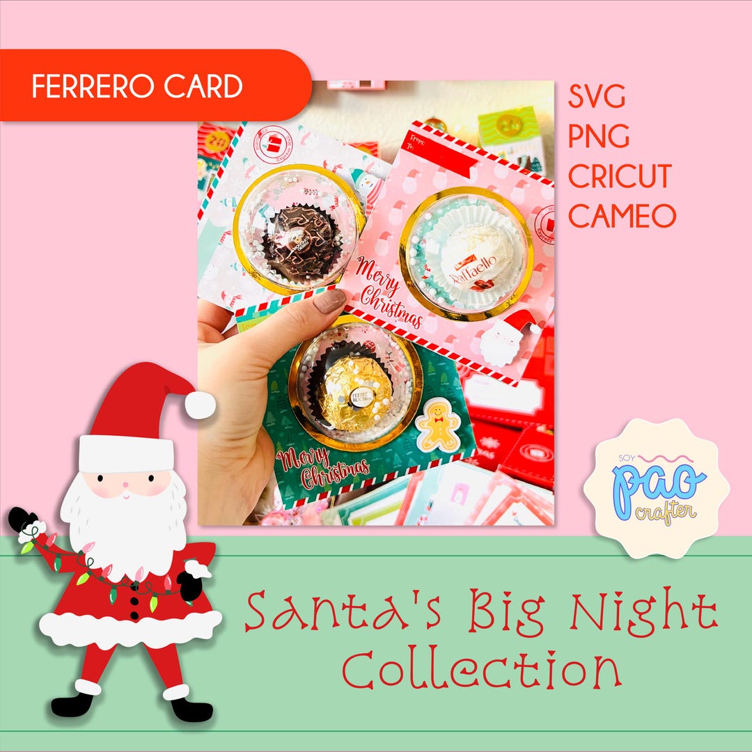Christmas Cards With Ferrero Rocher - SVG Files for Cricut and Cameo - Etsy