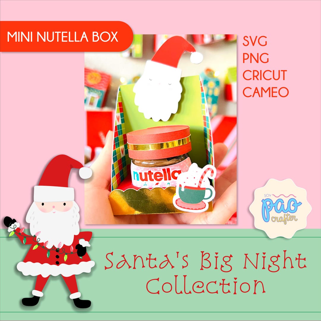 Mini Nutella Christmas Box SVG - Digital Cutting Files for Cricut and ...
