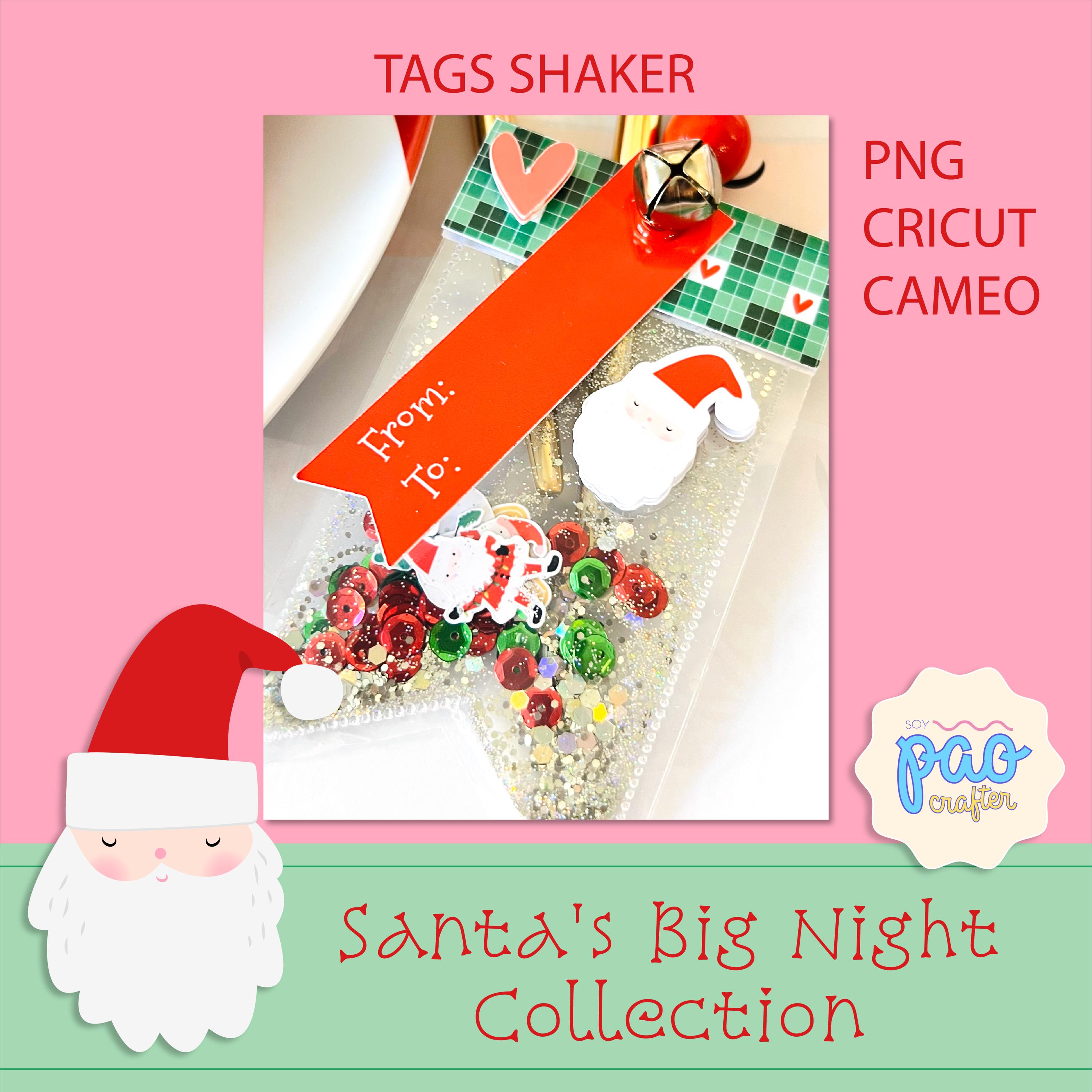 Christmas Shaker Tags PNG for Cricut and Cameo - Digital Christmas Tag ...