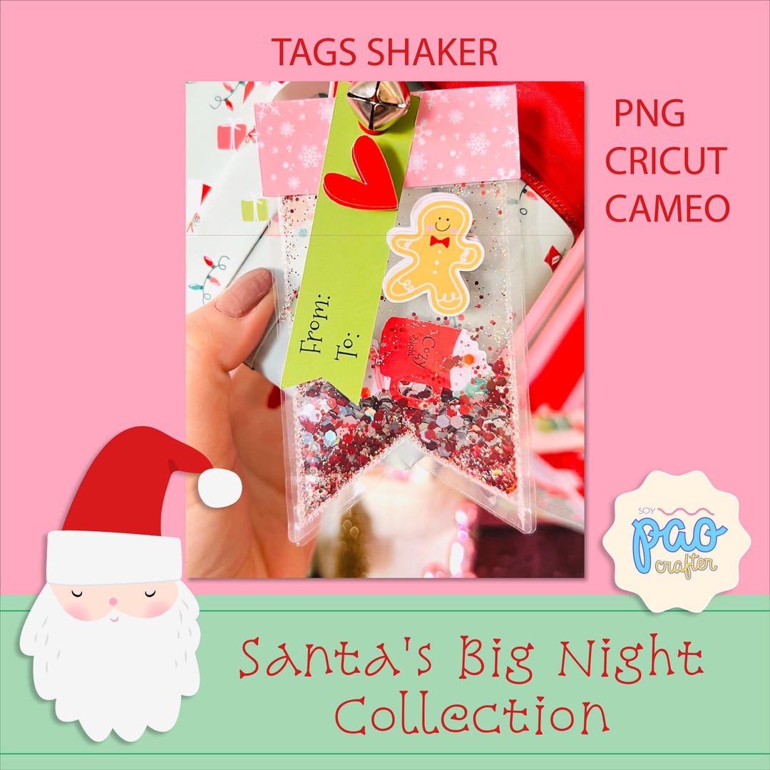 Christmas Shaker Tags PNG for Cricut and Cameo - Digital Christmas Tag ...
