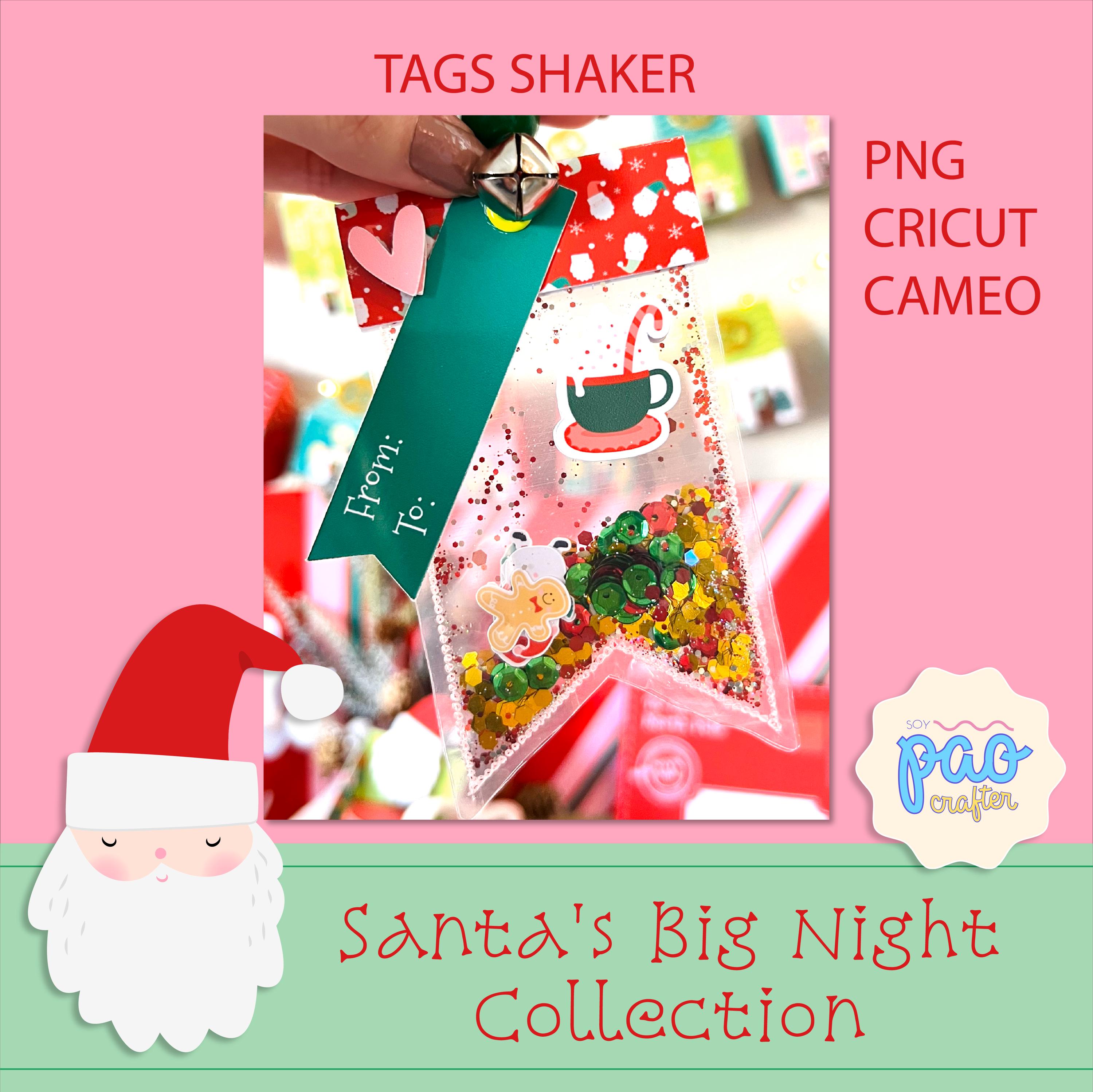 Christmas Shaker Tags PNG for Cricut and Cameo - Digital Christmas Tag ...