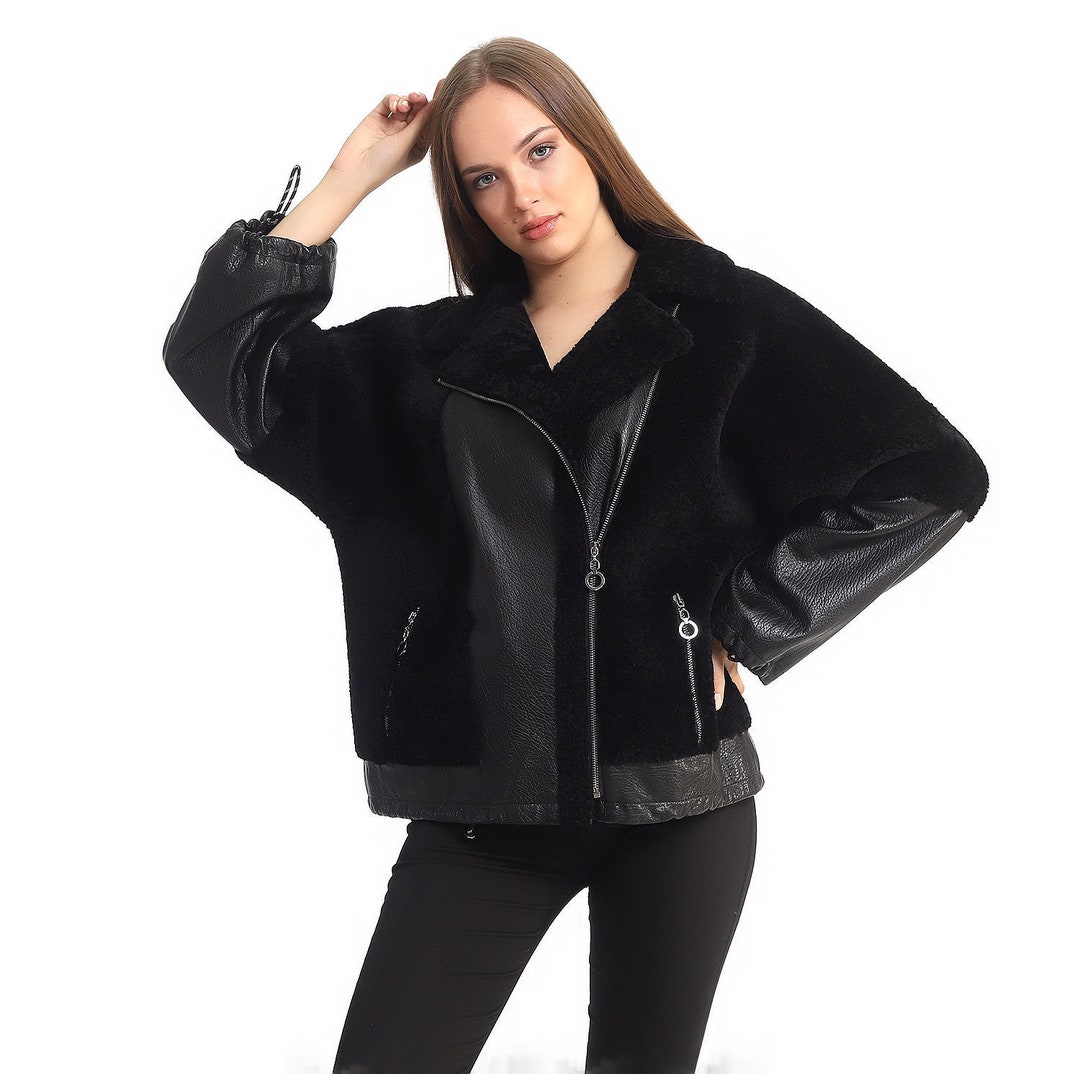 Genuine Karakul Women's Leather Jacket, Custom Made, Custom Size - Etsy