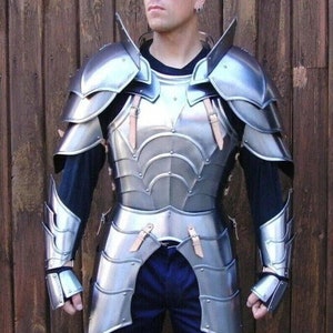 Medieval Guts Body Plated Armor Suit Cuirass & Puldrons/gauntlets, Half ...