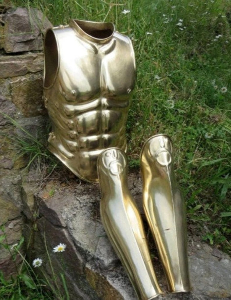 Medieval 18 Gauge Pure Brass Medieval Roman Chest Armor Reenactment ...