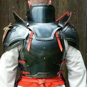 Medieval Knight Black Suit of Armor, Combat Full Body Armor Wearable ...