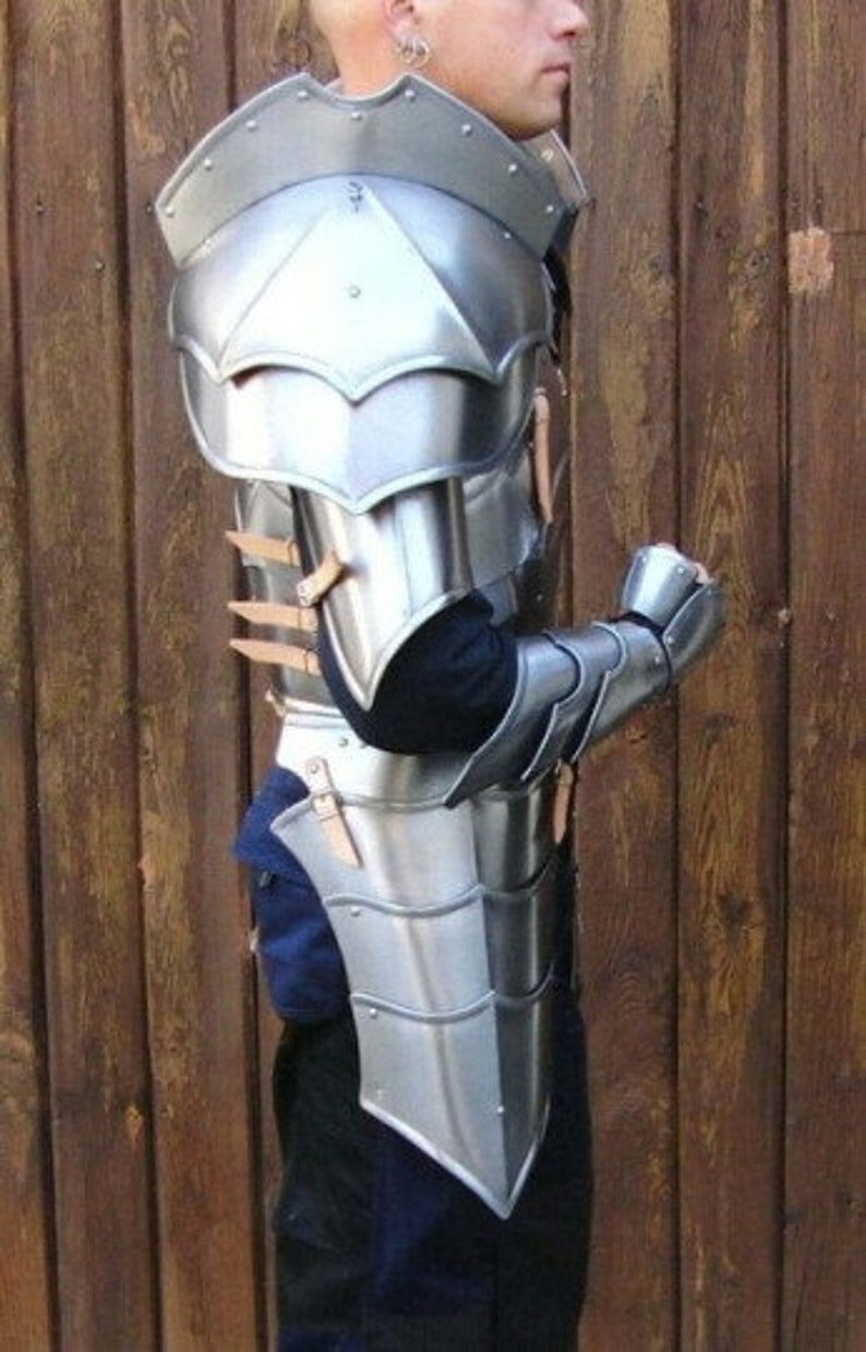 Medieval Guts Body Plated Armor Suit Cuirass & Puldrons/gauntlets, Half ...