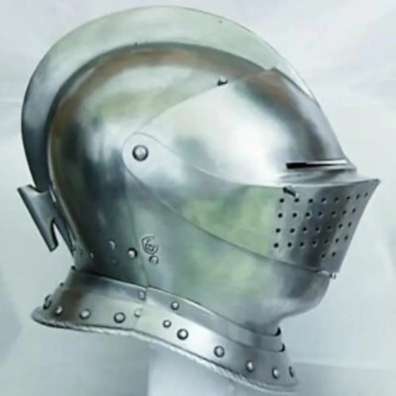 Medieval Visor Helmet Battle Warrior Knight Helmet Steel Close Helmet ...