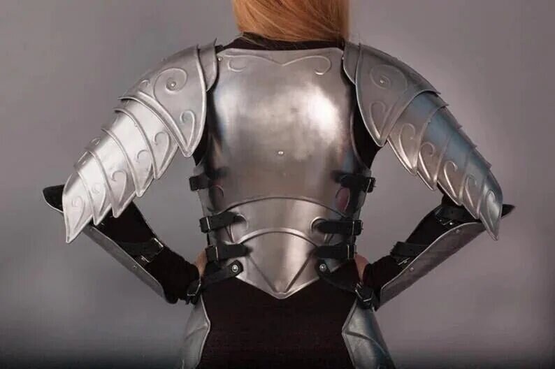 Medieval Knight Female Fantasy Costume Steel Armor, Lady Cuirass ...