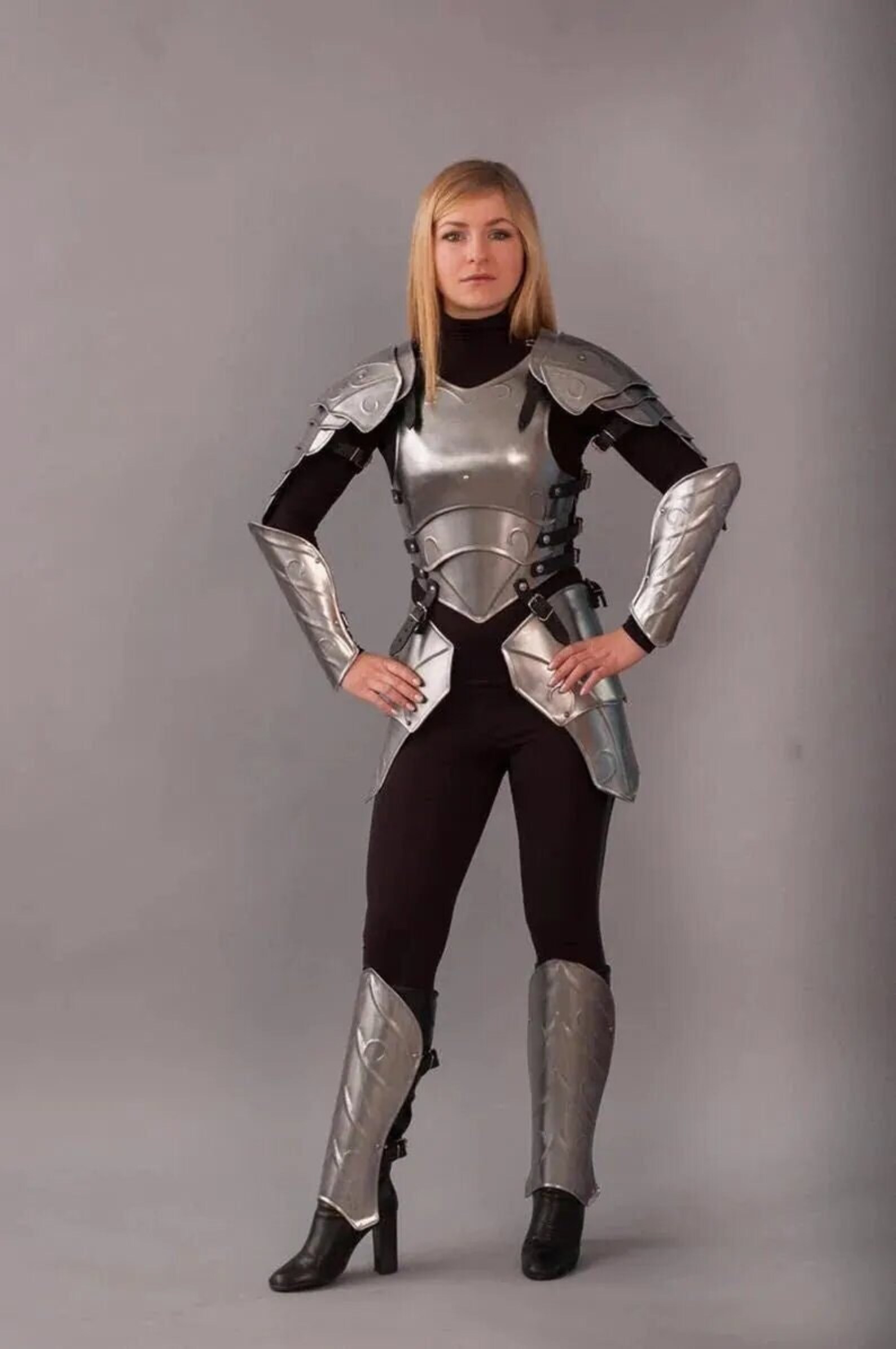 Medieval Knight Female Fantasy Costume Steel Armor, Lady Cuirass ...