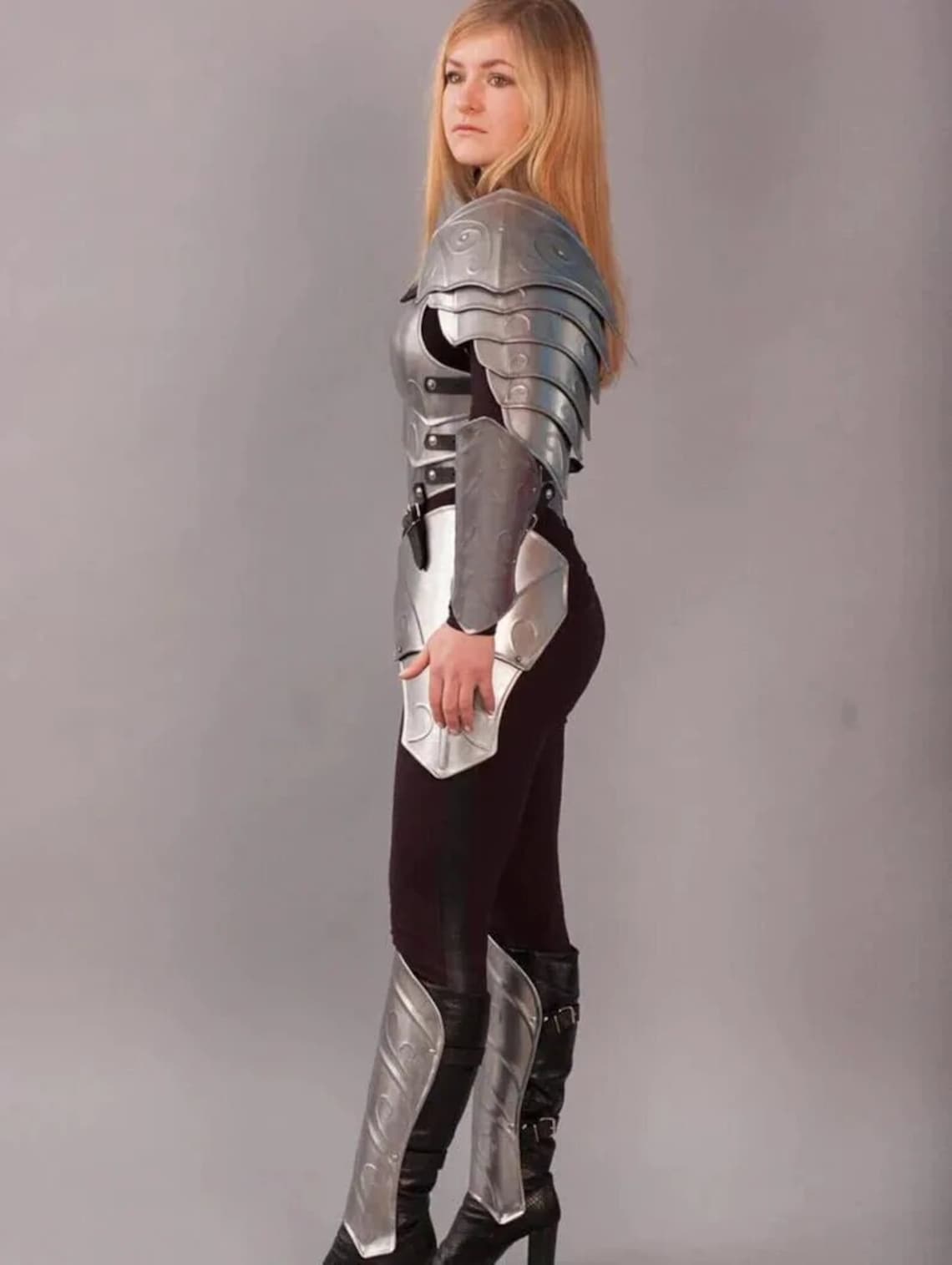 Medieval Knight Female Fantasy Costume Steel Armor, Lady Cuirass ...