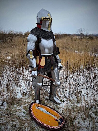 11th Century Medieval Knight Warrior Jousting Full Suit of Armor ...