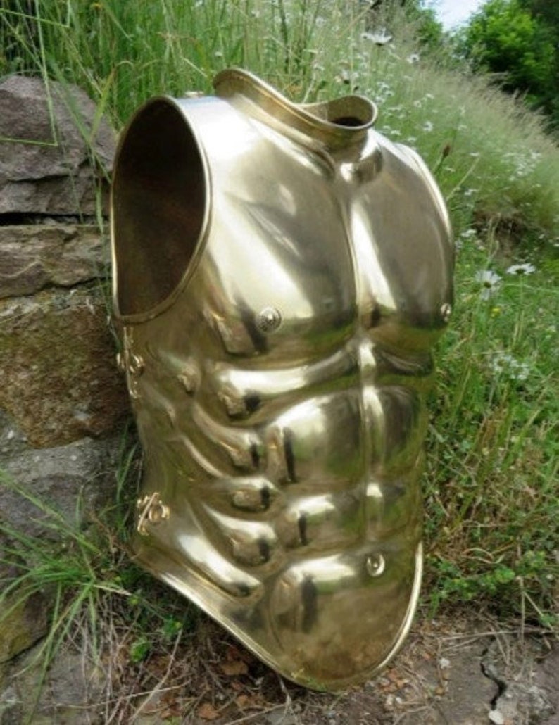 Medieval 18 Gauge Pure Brass Medieval Roman Chest Armor Reenactment ...