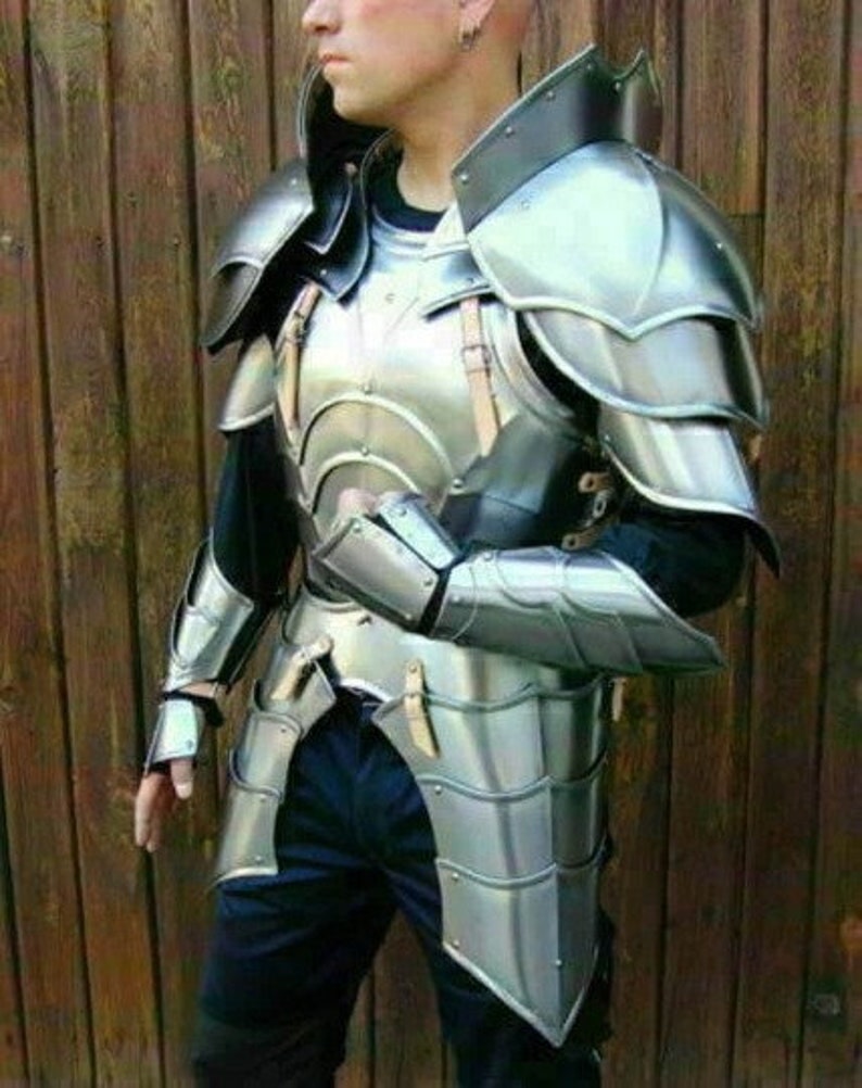 Medieval Guts Body Plated Armor Suit Cuirass & Puldrons/gauntlets, Half ...