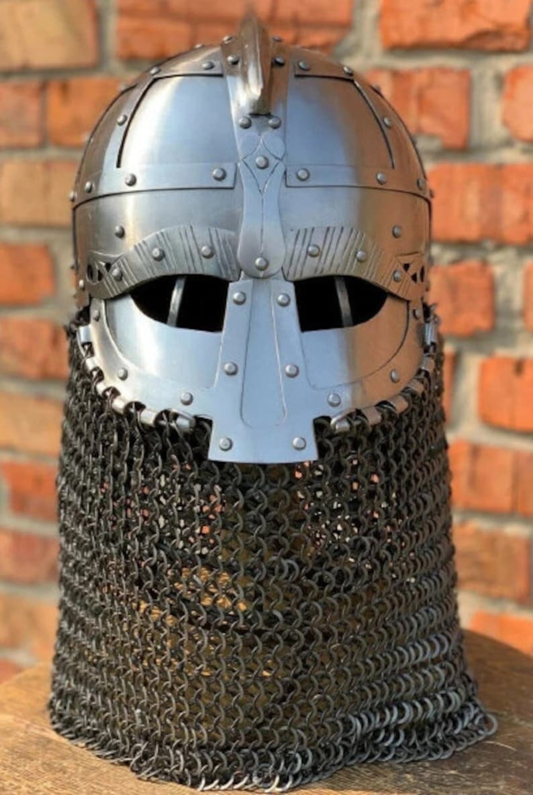 Medieval Chainmail Viking Helmet, Knight Warrior's Armor Helmet, SCA ...