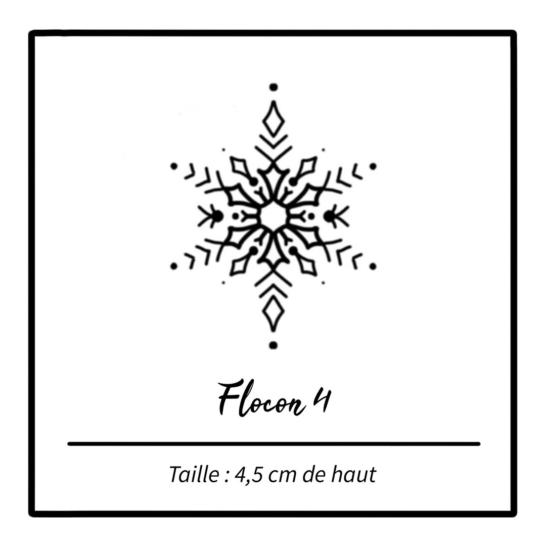 Snowflake Temporary Tattoo 4 - Etsy