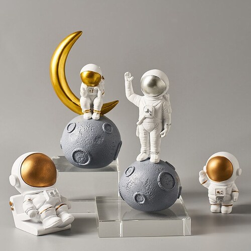 Custom 14 Chrome Astronaut Spaceman Statue Sculpture Home - Etsy