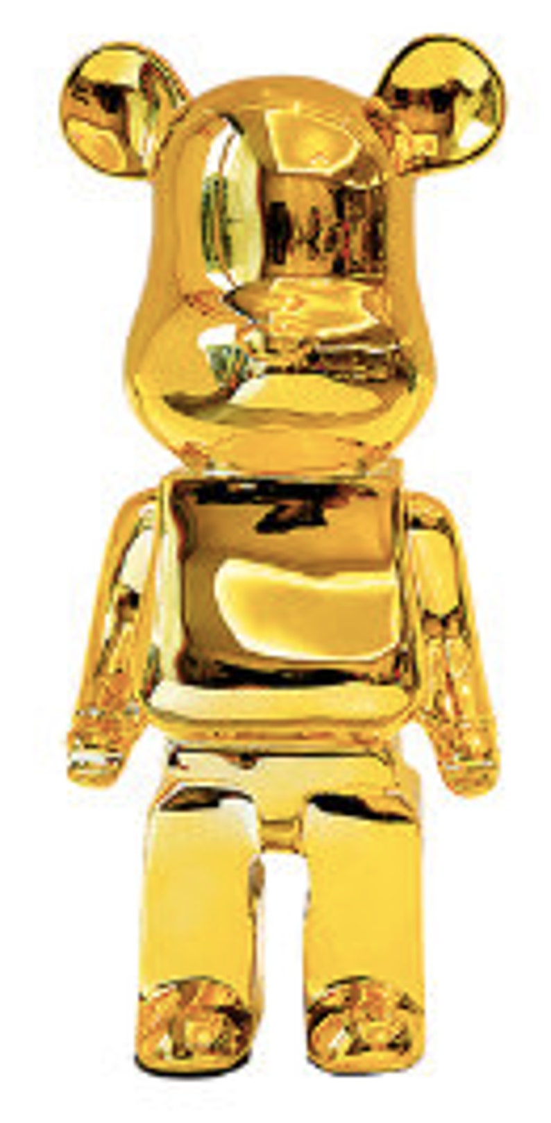 Bear Brick Ceramic Sculpture Bear Statue Plating Golden - Etsy