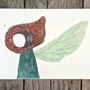The Bird Original Linocut Hand Print A4 Size, Poetic and Simple Design ...